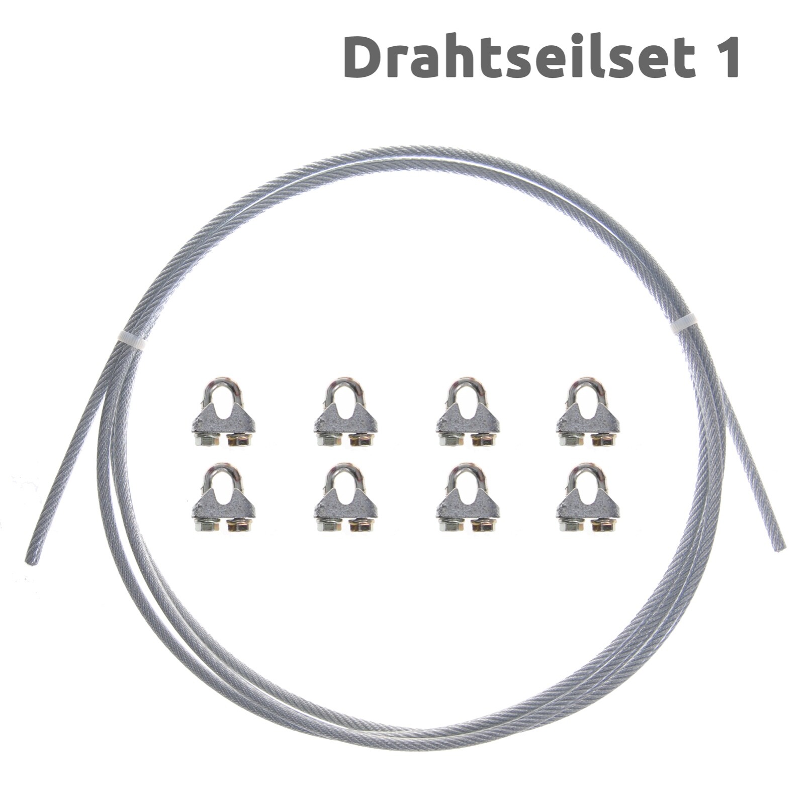 Stahl Seil Drahtseil PVC Ummantelt 3mm 4mm 6mm 8mm Set zum Spannen ...