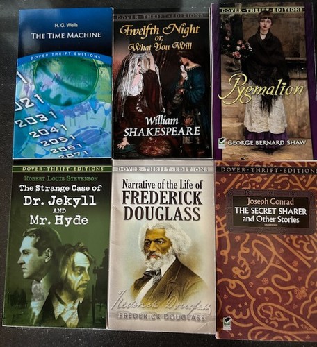 Lot of 6 Dover Thrift Editions paperback books - Classics Excellent ...