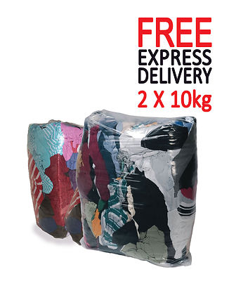 20KG CLEANING WIPING CLOTHS DUST OIL RAGS GARAGE WORKSHOP WIPER ...