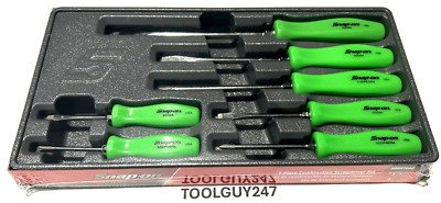 SNAP ON TOOLS USA SDDX70A G 7pc GREEN HARD HANDLE Grip Combo ...