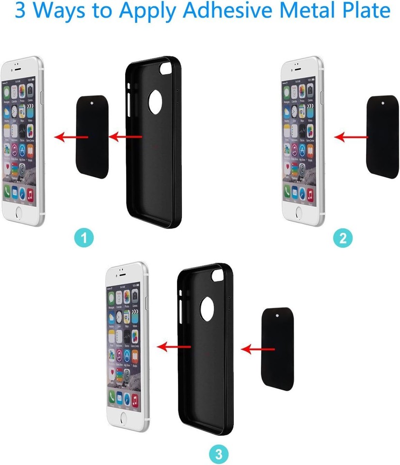 DSTELIN Universal Metal Plate 8 Pack for Magnetic Phone Car Mount ...