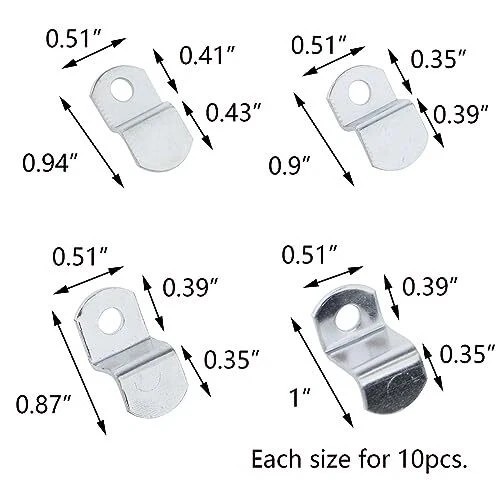 40 Pcs Offset Canvas Clips Z Shape Picture Framing Mirror Clips with ...