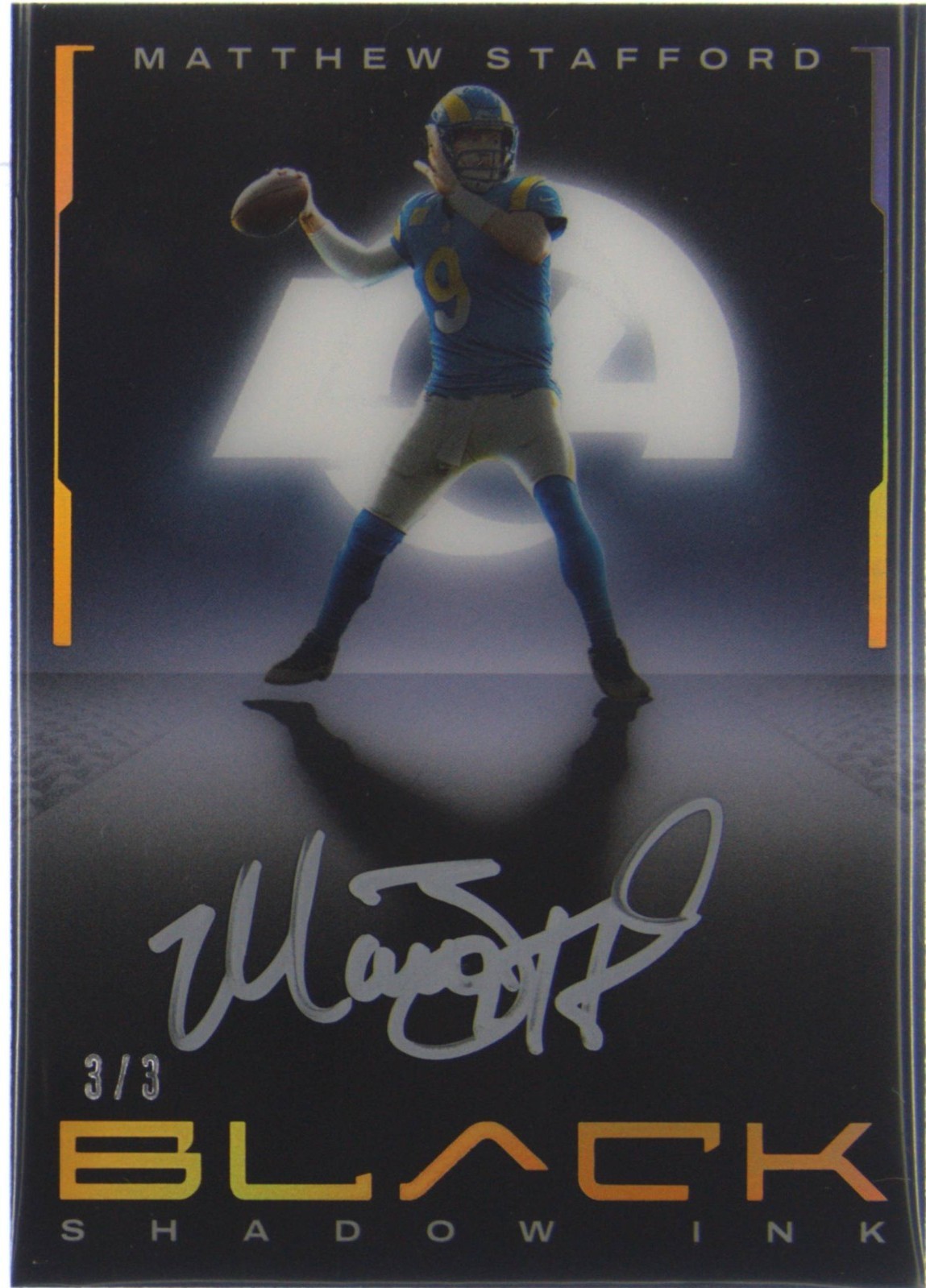 2023 Panini Black - Shadow Ink Matthew Stafford #5 Gold /3 (AU) for ...