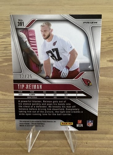 TIP REIMAN 2024 PANINI PRIZM #391 BLUE SHIMMER FOTL ROOKIE AUTO RC 12/ ...