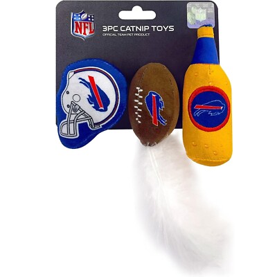 Pets First NFL Cat Toy Complete Set of 3 piece Cat Toys filled with ...