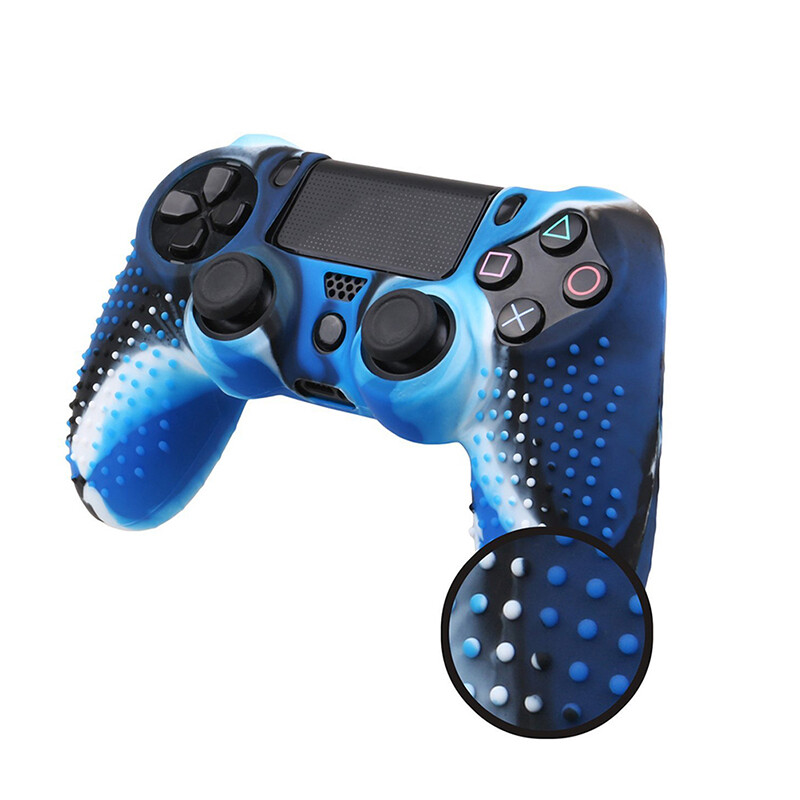Camouflage Silicone Rubber Skin Grip Cover Case for PlayStation 4 PS4 ...