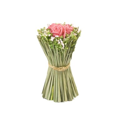 COMPO ROSE FLEURS SÉCHÉES DANS GERBE 11X8CM ROSE | eBay