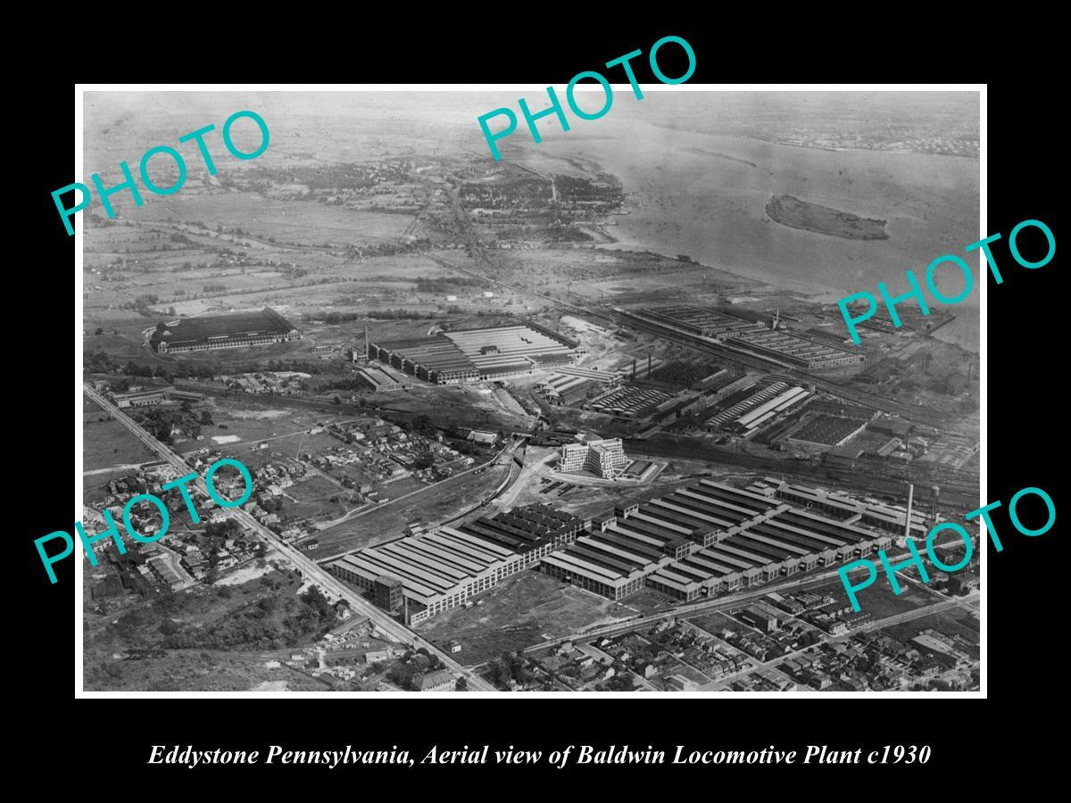 OLD 8x6 HISTORIC PHOTO OF EDDYSTONE PENNSYLVANIA THE BALDWIN LOCO PLANT ...
