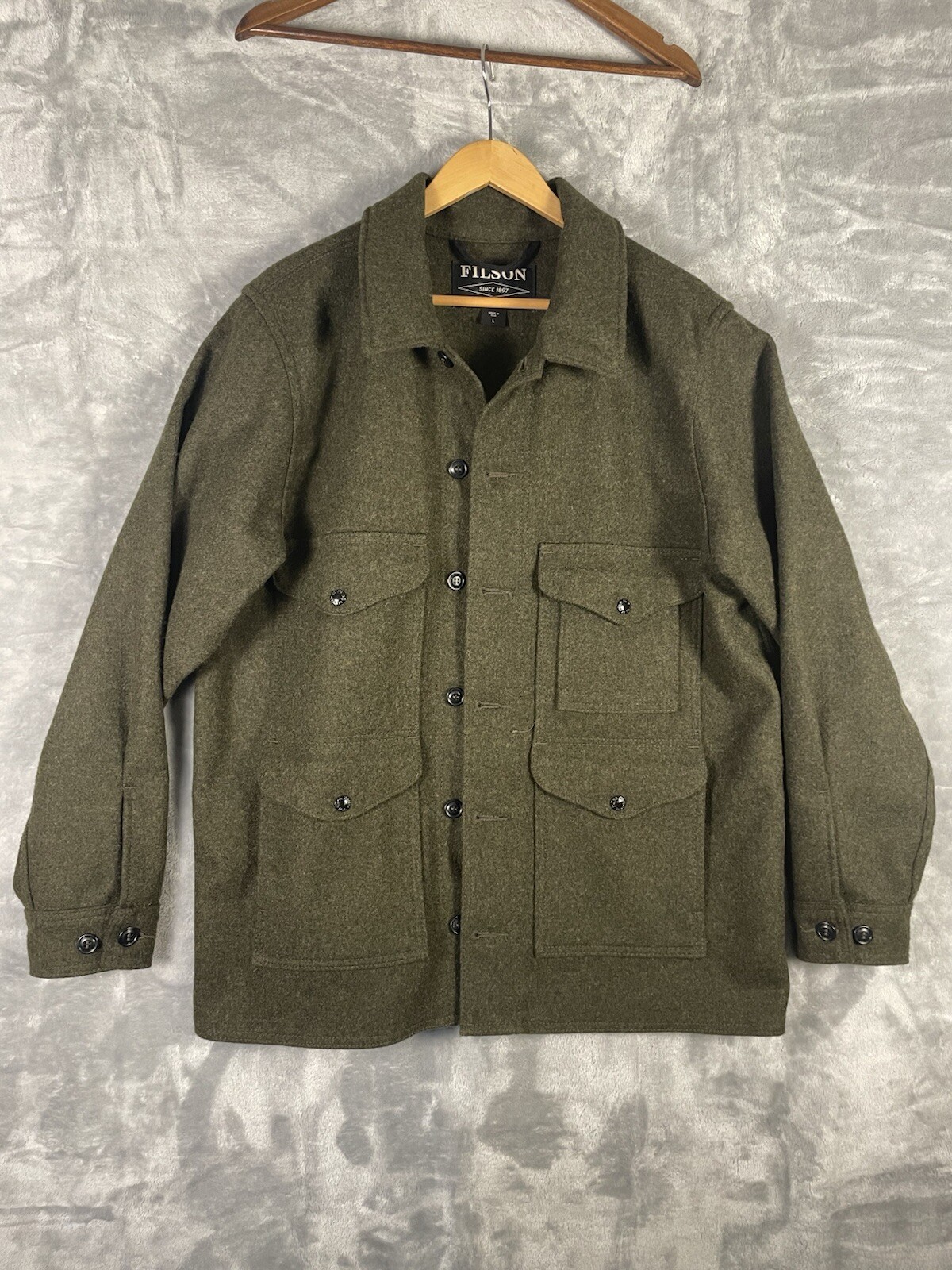 Filson Mackinaw Men’s Wool Cruiser Jacket Forest Gree… - Gem
