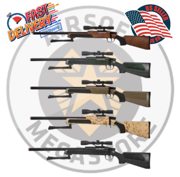 415 Fps Airsoft Mk51 Bolt Action Sniper Rifle W Scope