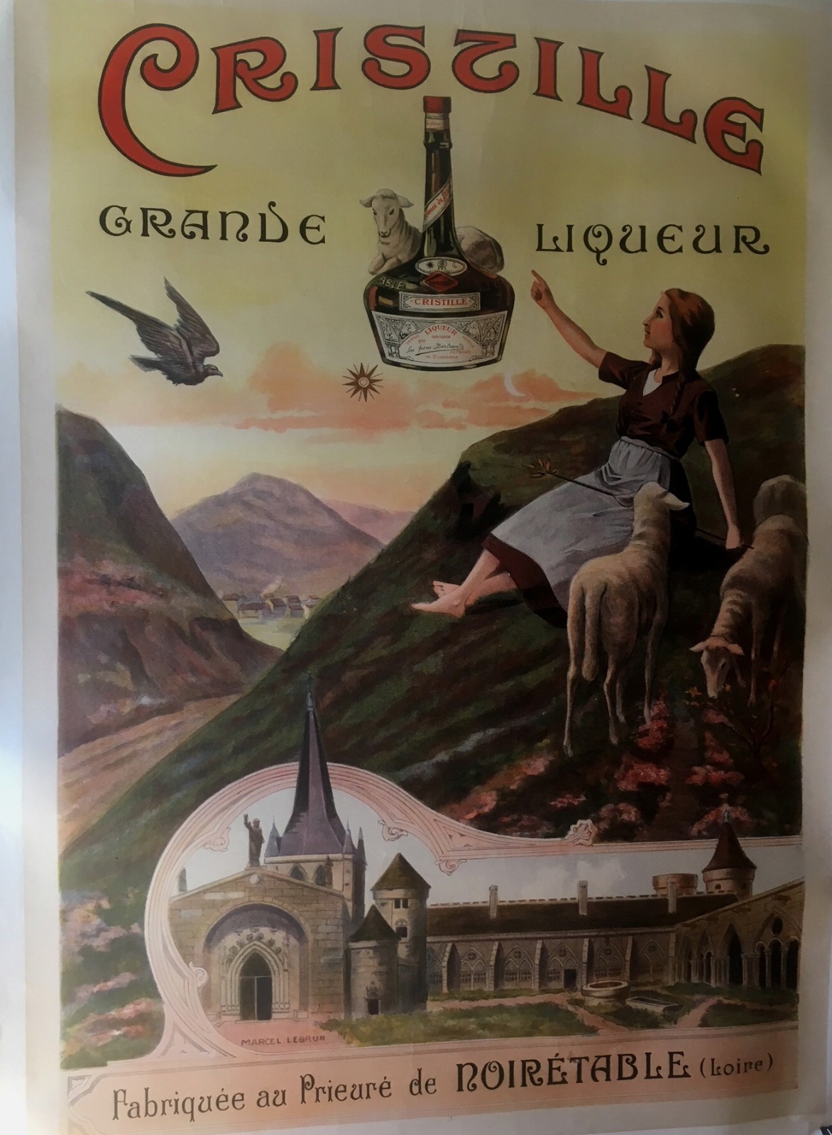 Original Vintage French "Cristille Liqueur" Poster Linen Backed | eBay