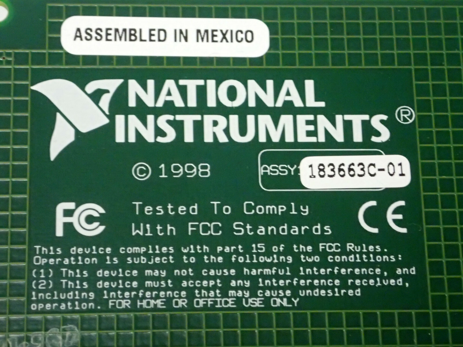 NATIONAL INSTRUMENTS 183663C-01 AT-GPIB/TNT PLUG & PLAY w/ 182845-01 ...