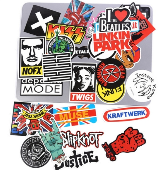 Rock Band Stickers Lot Punk Music Heavy Metal Bands Sticker Decal ...