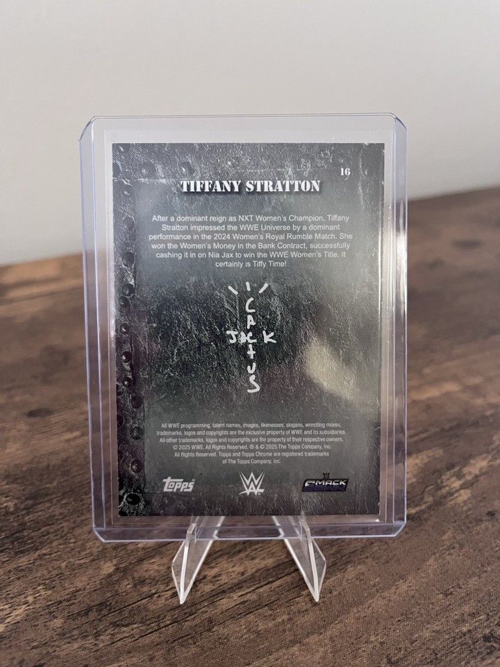 2025 Topps Chrome WWE x Cactus Jack Tiffany Stratton Purple Refractor ...