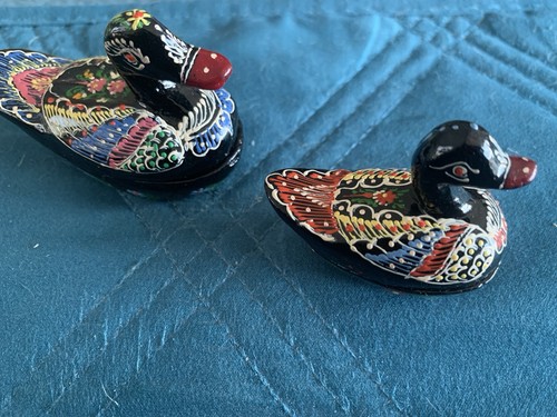 RUSSIAN Duck Trinket Boxes with Lid ~ Hand Painted Lacquer 2 PCs | eBay