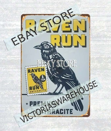 1954 Raven Run Premium Anthracite Pennsylvania Coal metal tin sign ...