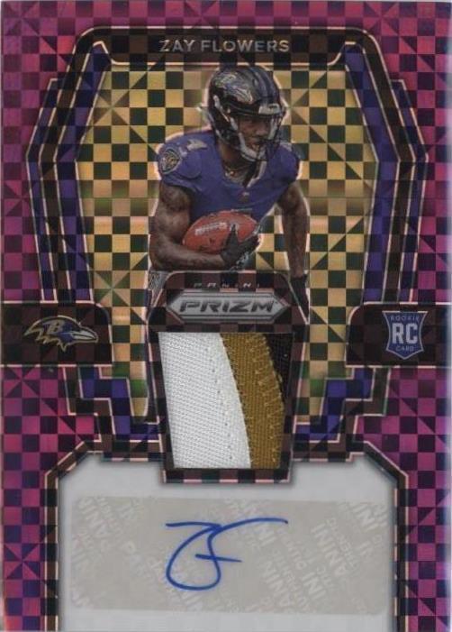 2023 Panini Prizm - Rookie Patch Autographs Zay Flowers #RPA-ZF Purple ...