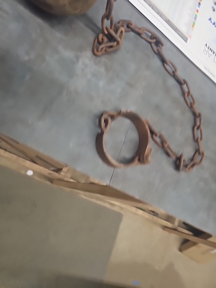 Antique Ball And Chain Heavy Prison History | eBay