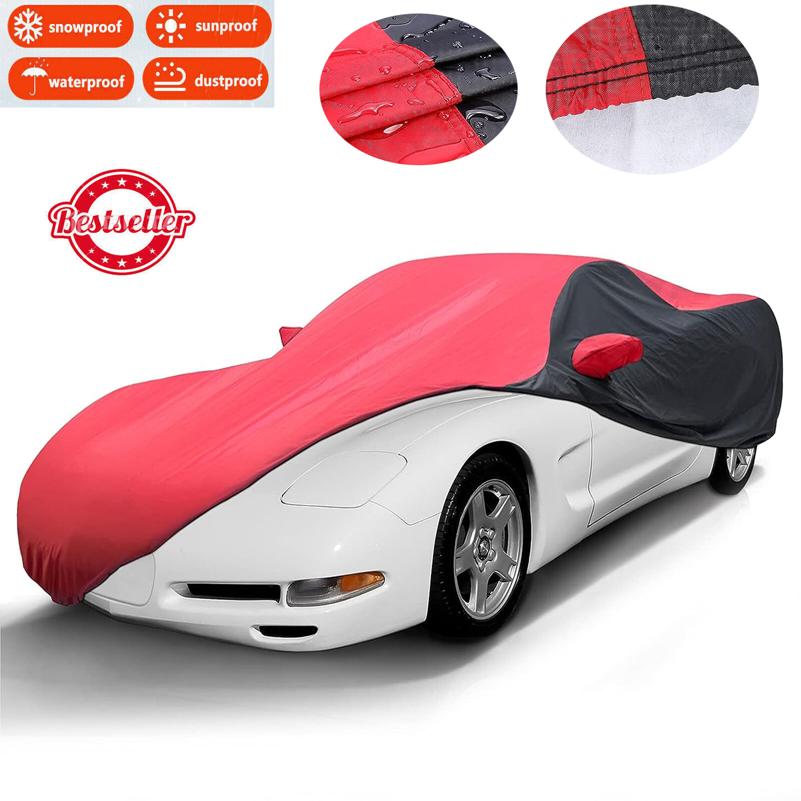 Car Cover 6 Layers for C5 C6 C8 Chevy Corvette Outdoor/Indoor ...