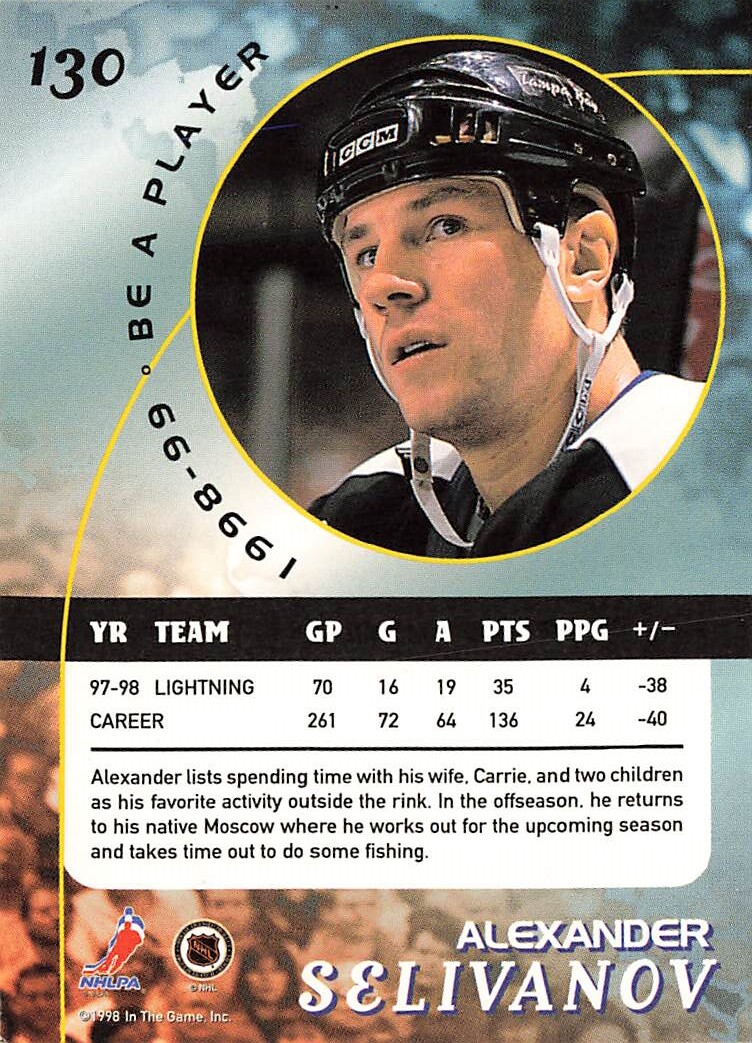 1998 Be a Player #130 Alexander Selivanov Tampa Bay Lightning | eBay