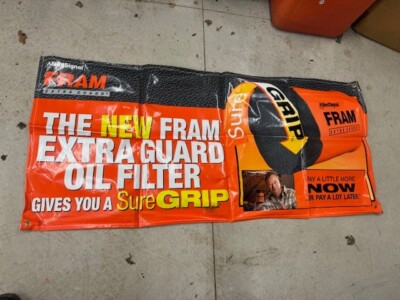 Large FRAM Auto Drag Racing Race Track Sponsor Banner Gas Oil Sign | eBay