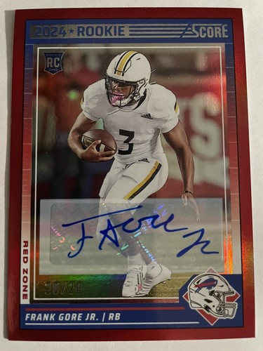 Frank Gore Jr. 2024 Panini Score Red Zone Buffalo Bills Auto /20 #395 ...