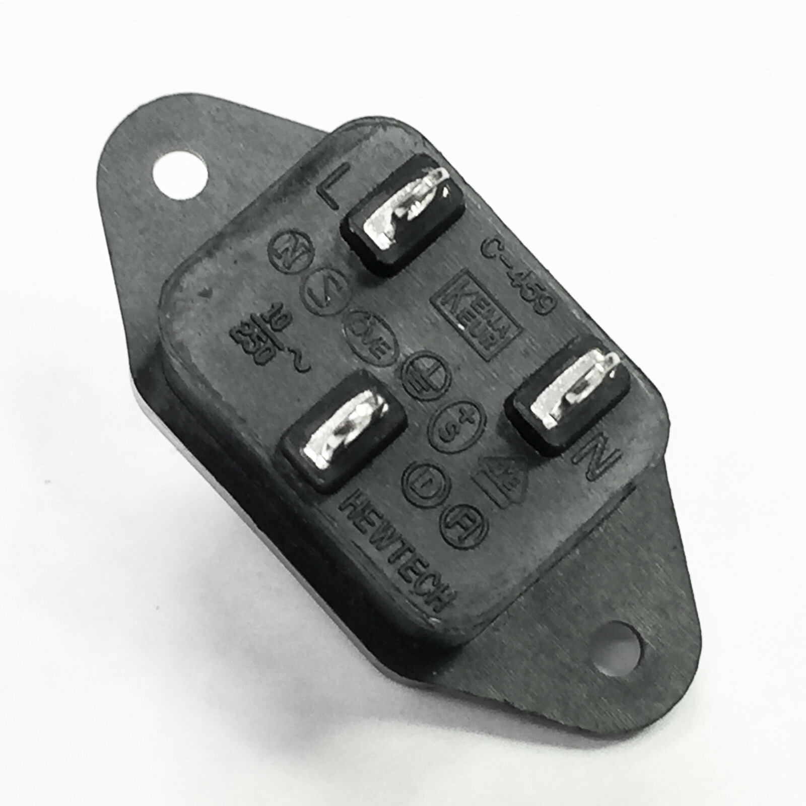 PWR ENTRY CONN M 3POS 10A/250V PANEL MOUNT CM-11 C459 CEE-U/C-CCC ...