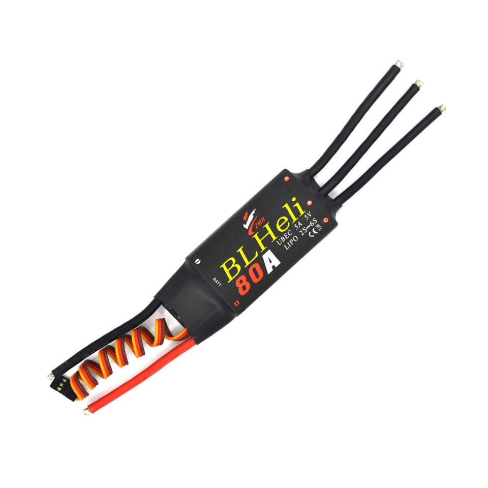 1Pc Brushless ESC 80A BLHeli Motor Speed Controller for Fixed-wing Helicopter | eBay