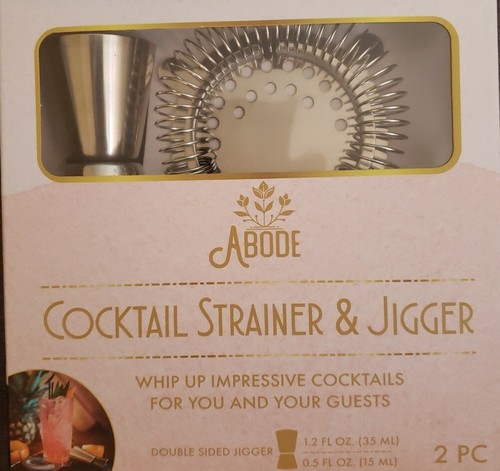 Cocktail Jigger And Strainer Set holiday gifts small bar drinks ...