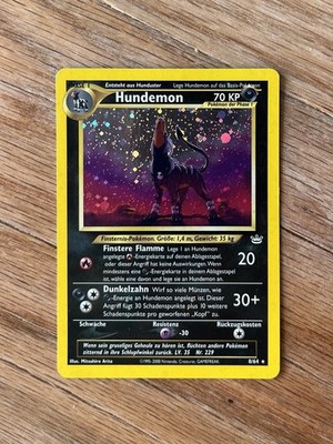 Houndoom Pokemon WOTC 2000 Neo Revelation German Hundemon 8 Double Holo ...