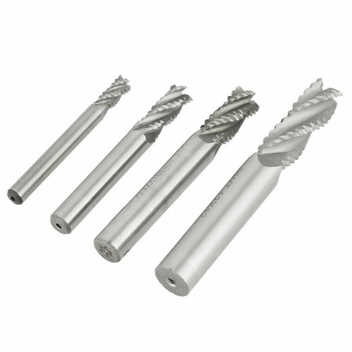 4pcs Roughing End Mill 4 Flutes HSS Durable CNC Router Bit Milling ...