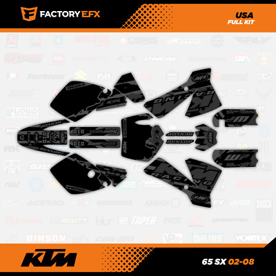 KTM 65 Subdued USA Flag Graphic Kit 02-08 65sx sx Decal Racing Kit 2002 ...