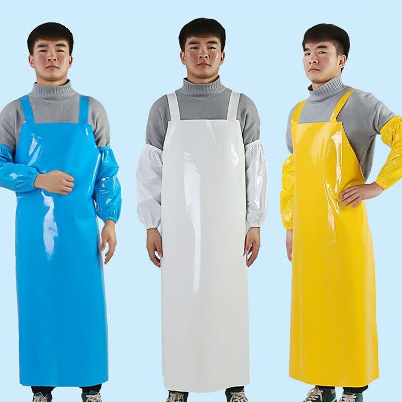Heavy Duty Apron Unisex TPU Waterproof Butchers Industrial Aprons ...