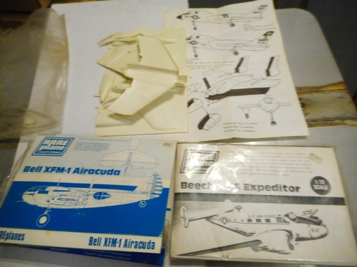 LOT 3 VINTAGE MODEL KIT PLANES 2 RAREPLANE VACUFORM 1 AIRMODEL XFM-1 C ...