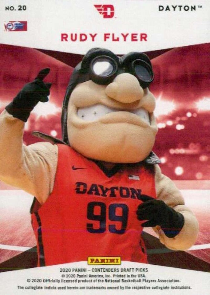 2020-21 Panini Contenders Draft Picks Mascots Rudy Flyer #20 NM Near ...