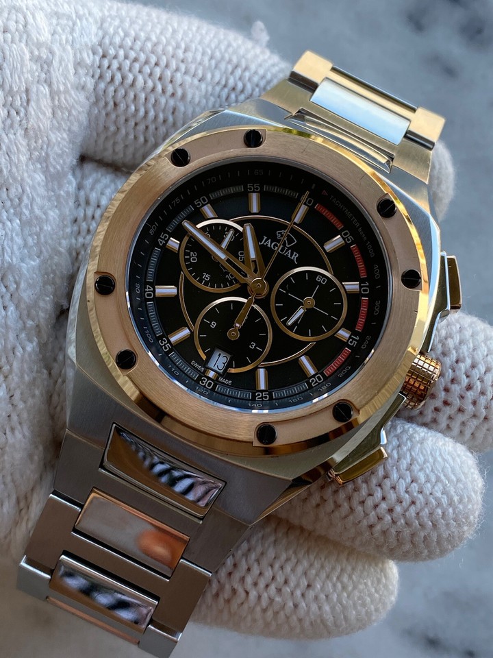 Jaguar Mens Watch J808 Chronograph Quartz Mens 46mm Swiss Made | eBay