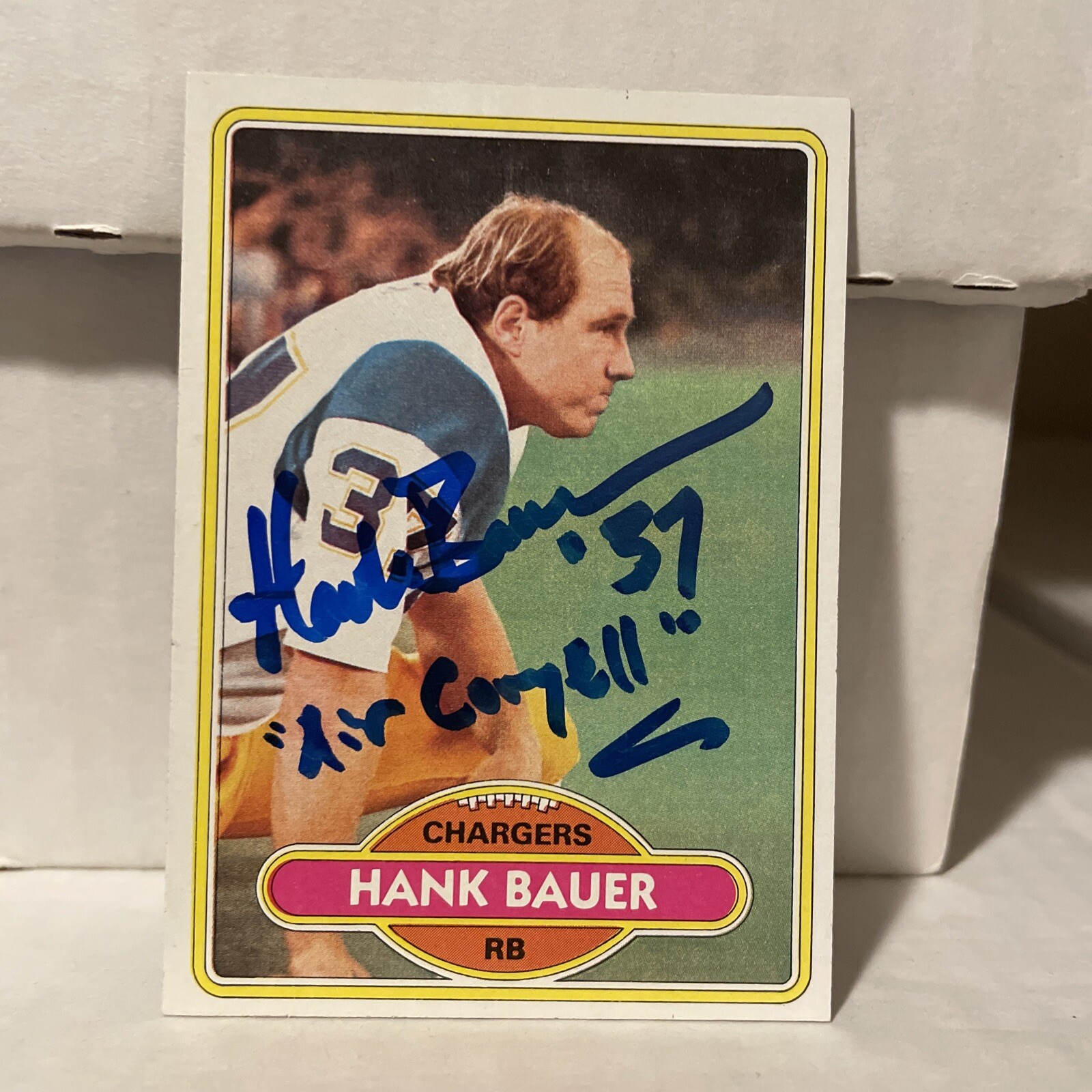 Hank Bauer -California Lutheran- San Diego Chargers Autographed Card | eBay