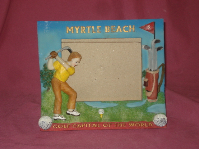 2 Golf Themed Picture Frames Hole #1 and Myrtle Beach | eBay