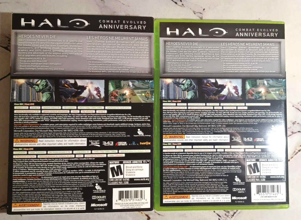 Halo: Combat Evolved -- Anniversary Edition (Microsoft Xbox 360, 2011 ...