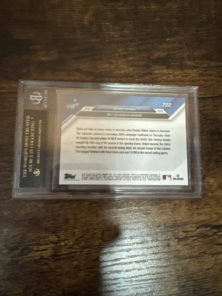 BGS PRISTINE 10 2024 Topps Now - #722 Shohei Ohtani /653737 black Label | eBay