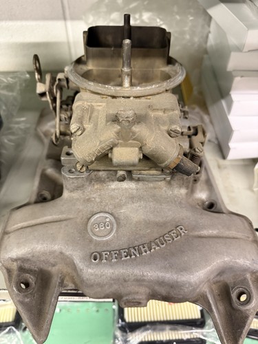 Offenhauser 360 Big Block Chrysler Manifold With Holley Carb | eBay