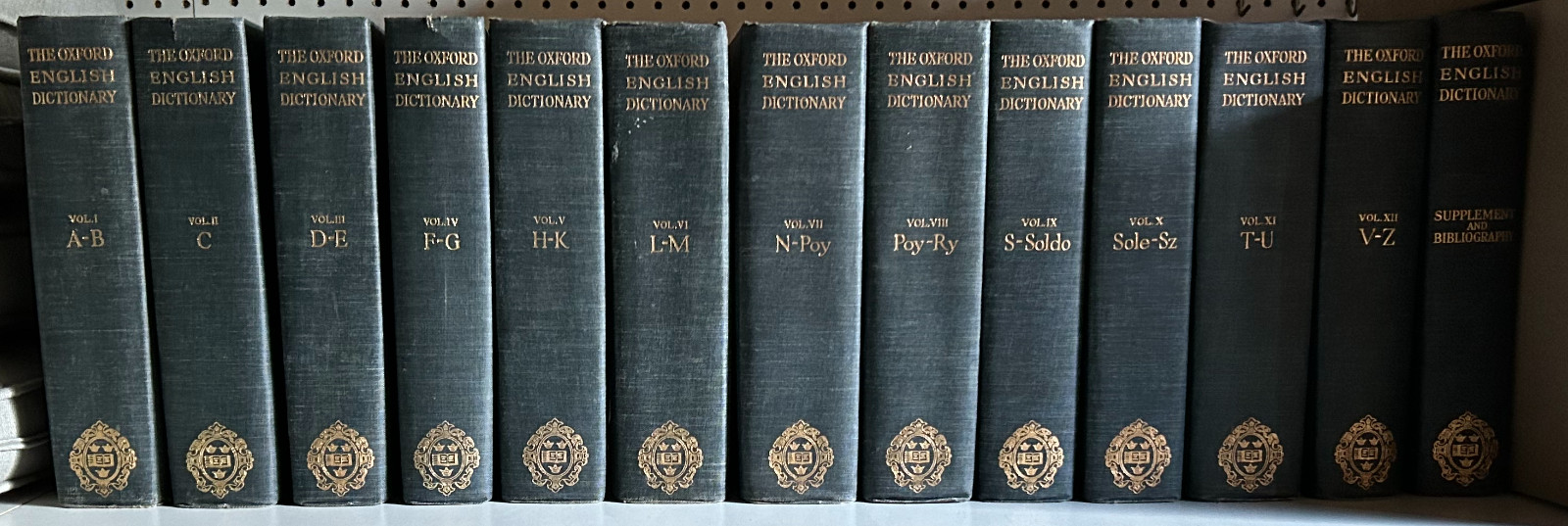 The Oxford English Dictionary 13 Volumes 1961 Hardcover Clarendon Press ...