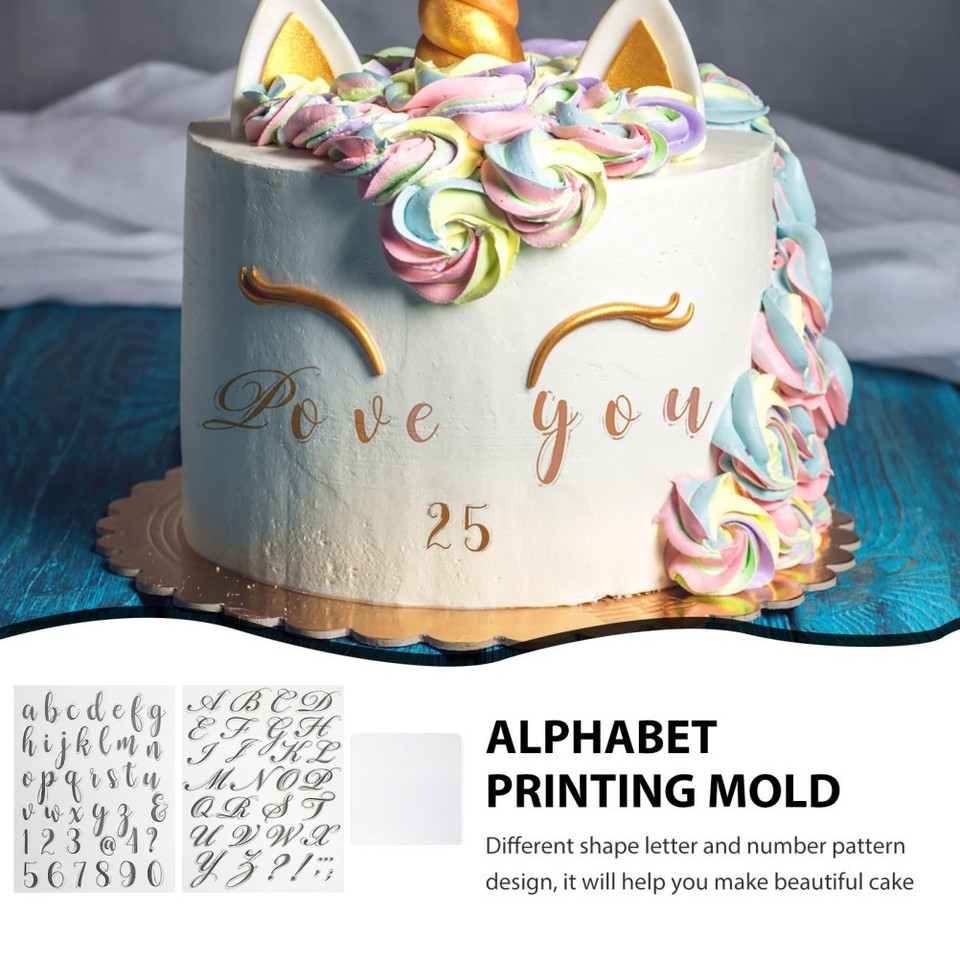 Fondant Letter Stamp Non-stick Baking Mold Molds for Cake Decorating ...