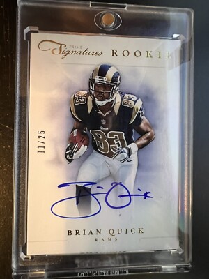 2012 Prime Signatures Rookie Brian Quick Autograph #246 Gold Auto RC 11 ...