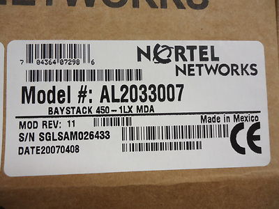 AL2033007 NORTEL NETWORKS BAYSTACK 450-1LX MDA BRAND NEW! | eBay