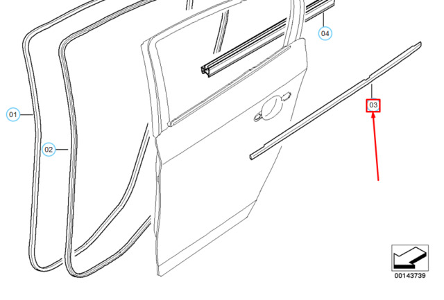 BMW E90 318d Schachtabdeckung Aussen Tür hinten links 51347060249 for ...