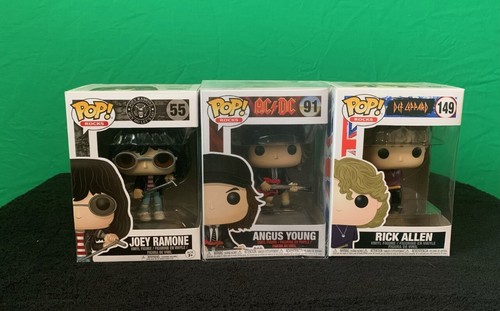 Funko Pop Rocks Lot Joey Ramone, Angus Young, Rick Allen | eBay