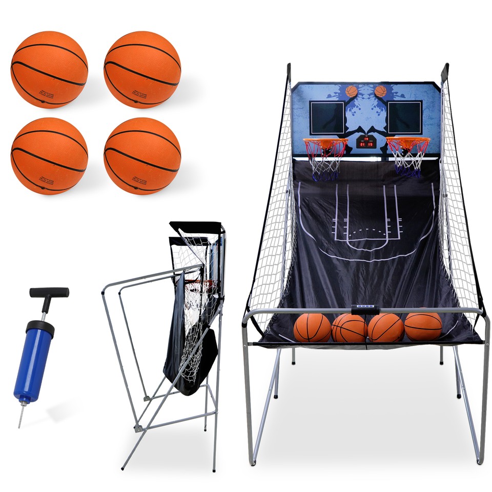 2 player LED Electronic Basketball Double Shot Hoops Arcade Indoor ...