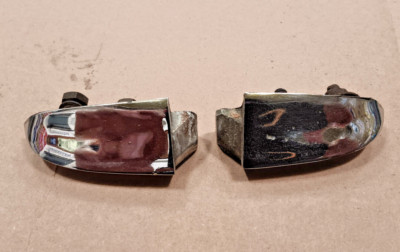 47 1947 Cadillac hood bar extensions upper grill bar front fender ends ...