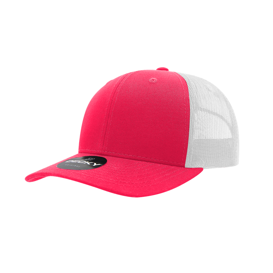 Decky Unisex 6 Panel Mid Profile Structured Cotton Blend Trucker Cap ...